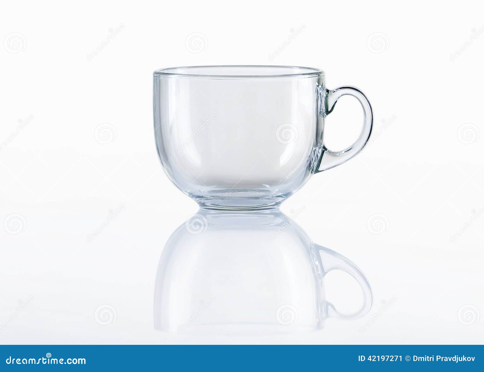 Empty Glass Tea Cup on White Background Stock Image - Image of clear ...