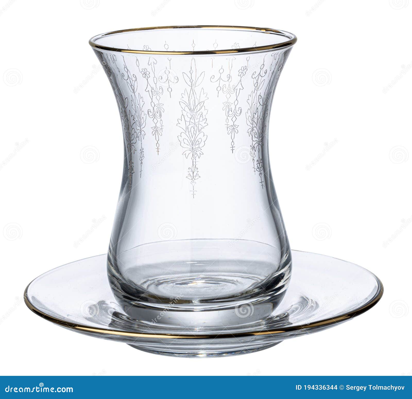 Empty Glass for Tea Isolated on White Stock Photo - Image of glass ...