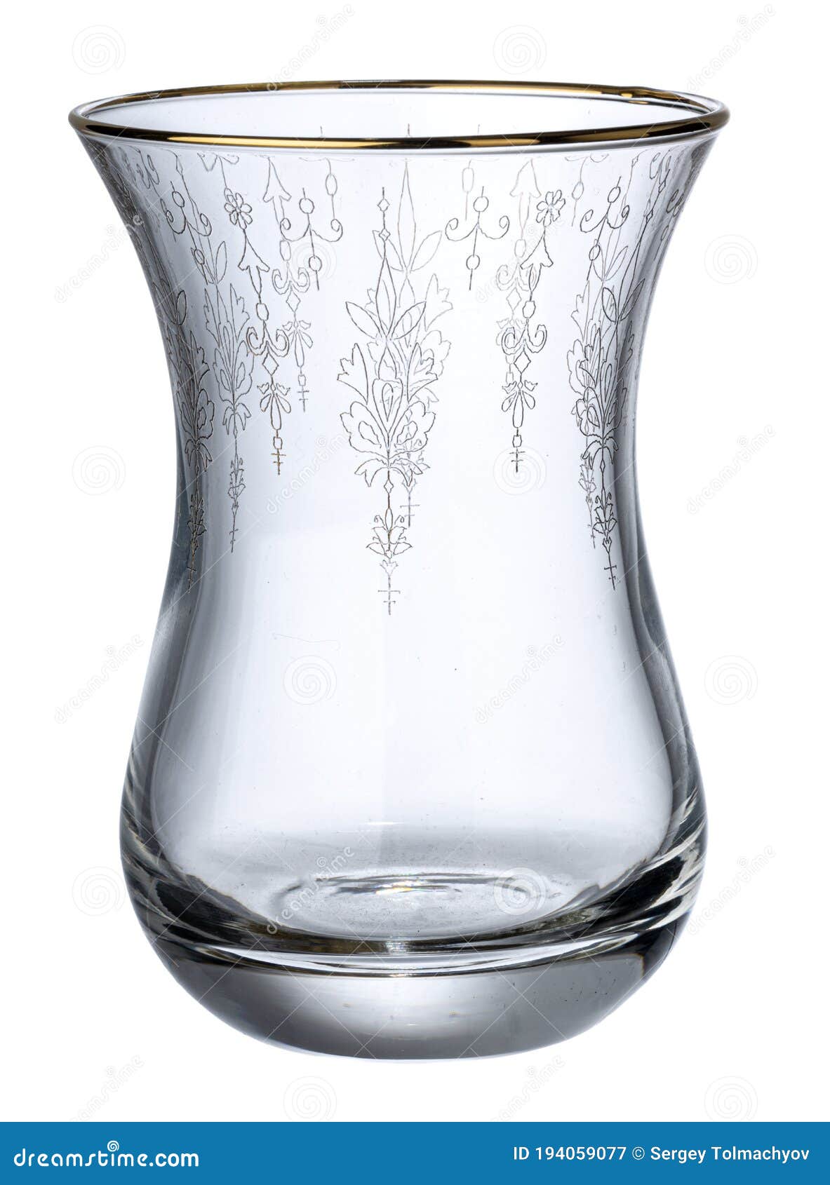 Empty Glass for Tea Isolated on White Stock Image - Image of clear ...