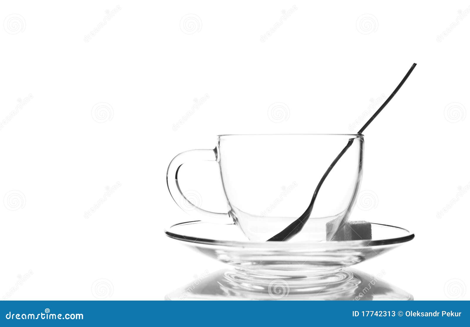 Empty glass tea mug stock image. Image of closeup, isolated - 17742313