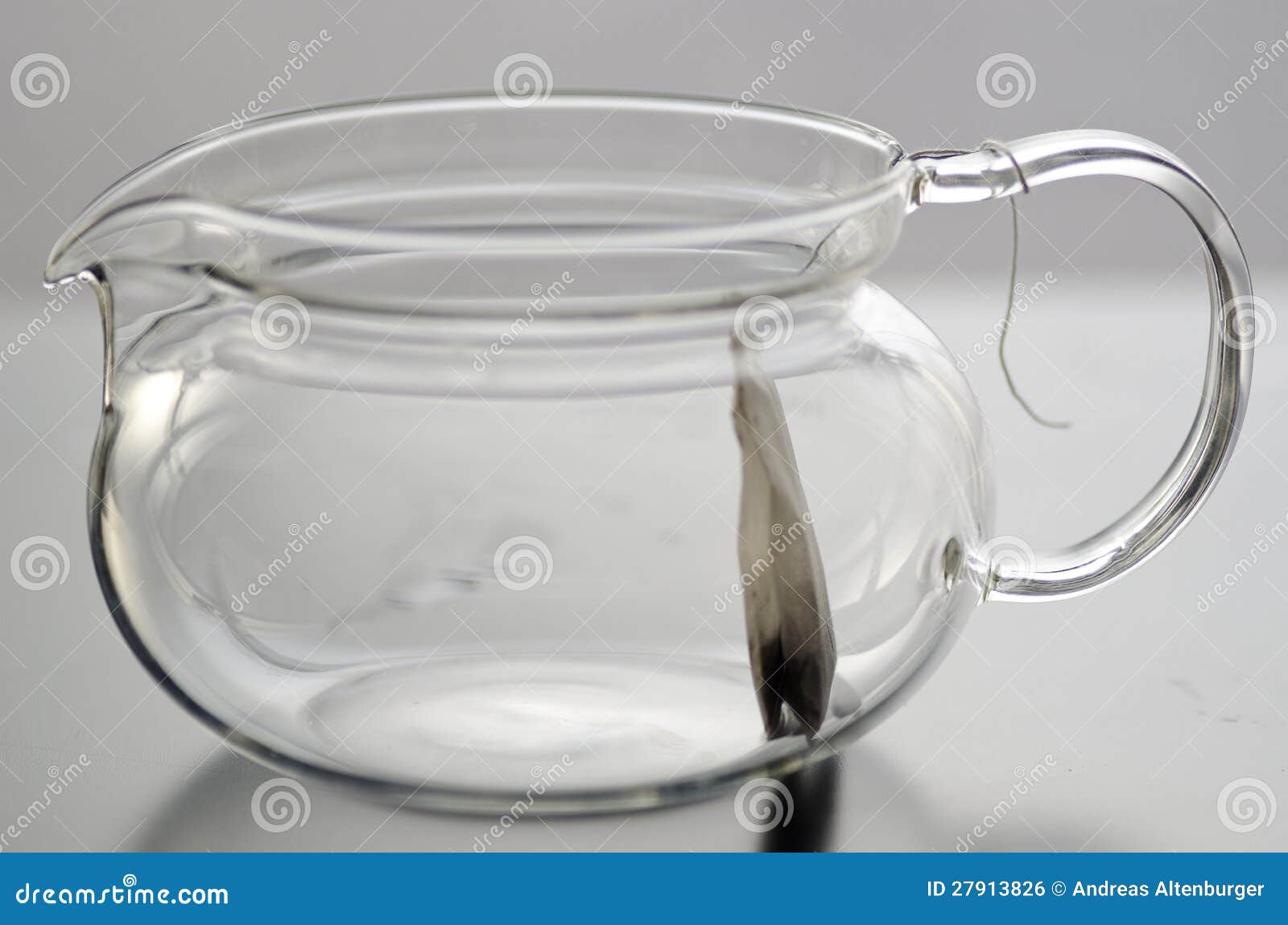 Empty Glass Tea Pot with Tea Bag Stock Photo - Image of aromatherapy ...