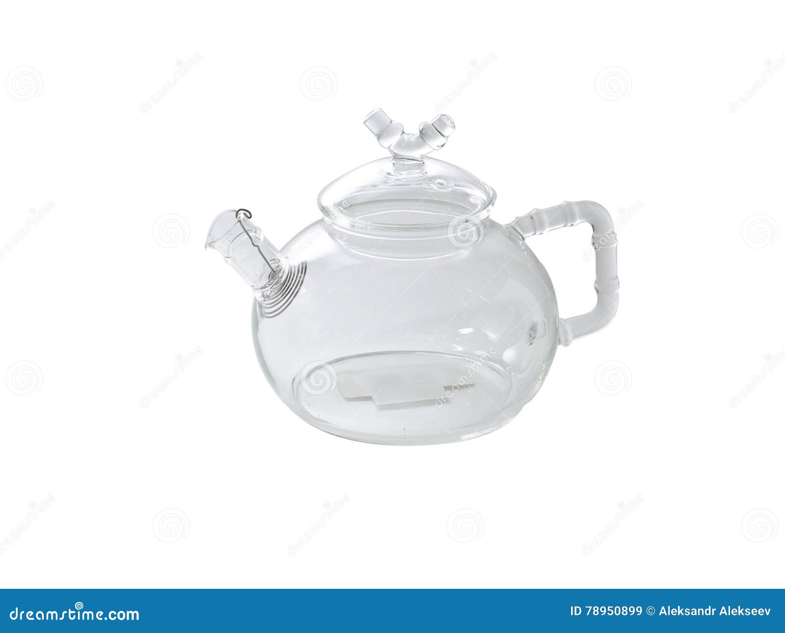 Empty Glass Teapot Isolated on White Background Stock Image - Image of ...