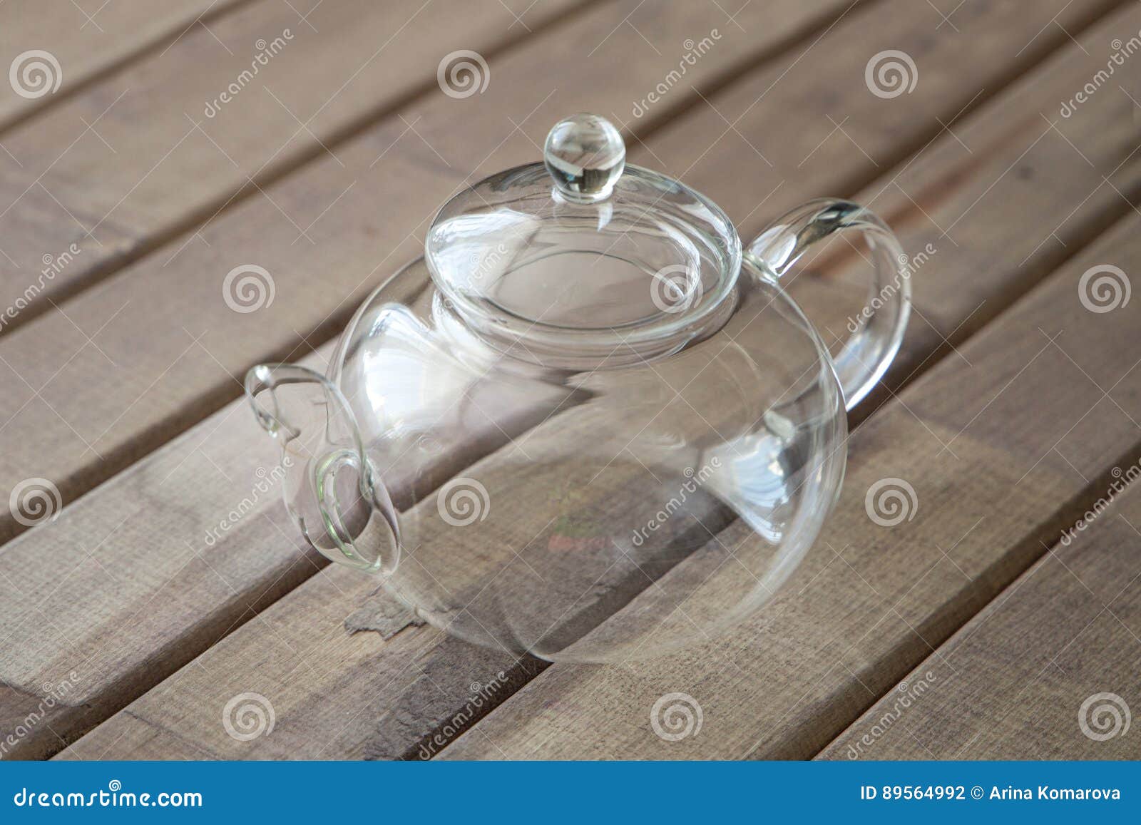 Empty Glass Teapot on Wooden Background Stock Photo - Image of empty ...