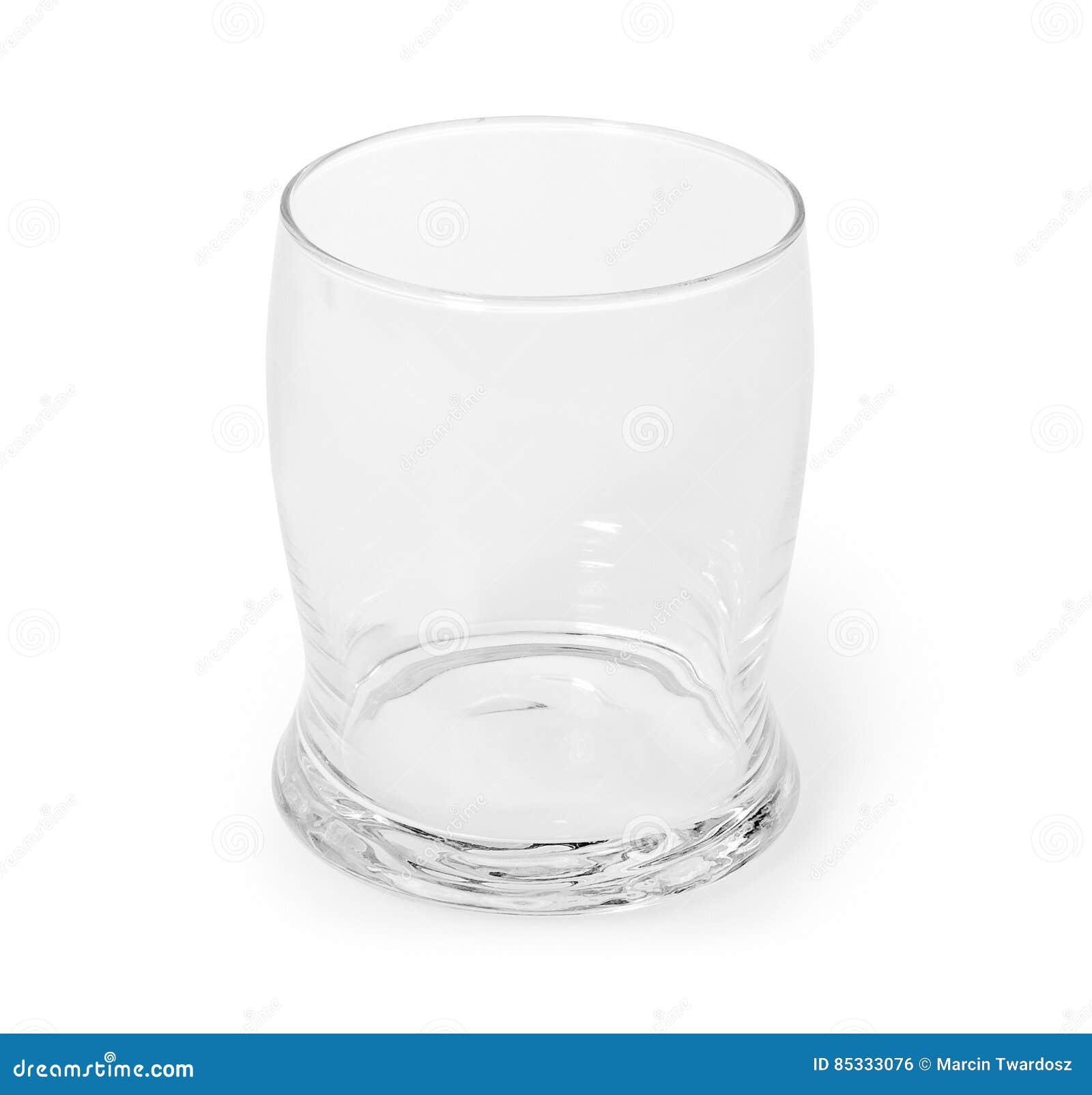 Empty Glass, Transparent, on a White Background Stock Photo - Image of ...