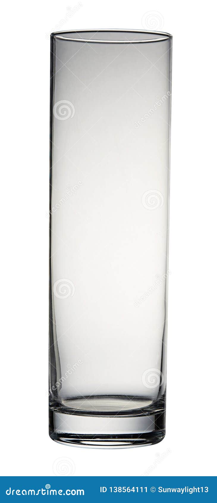 Empty Glass Vase Isolated on White Background. Stock Image - Image of ...