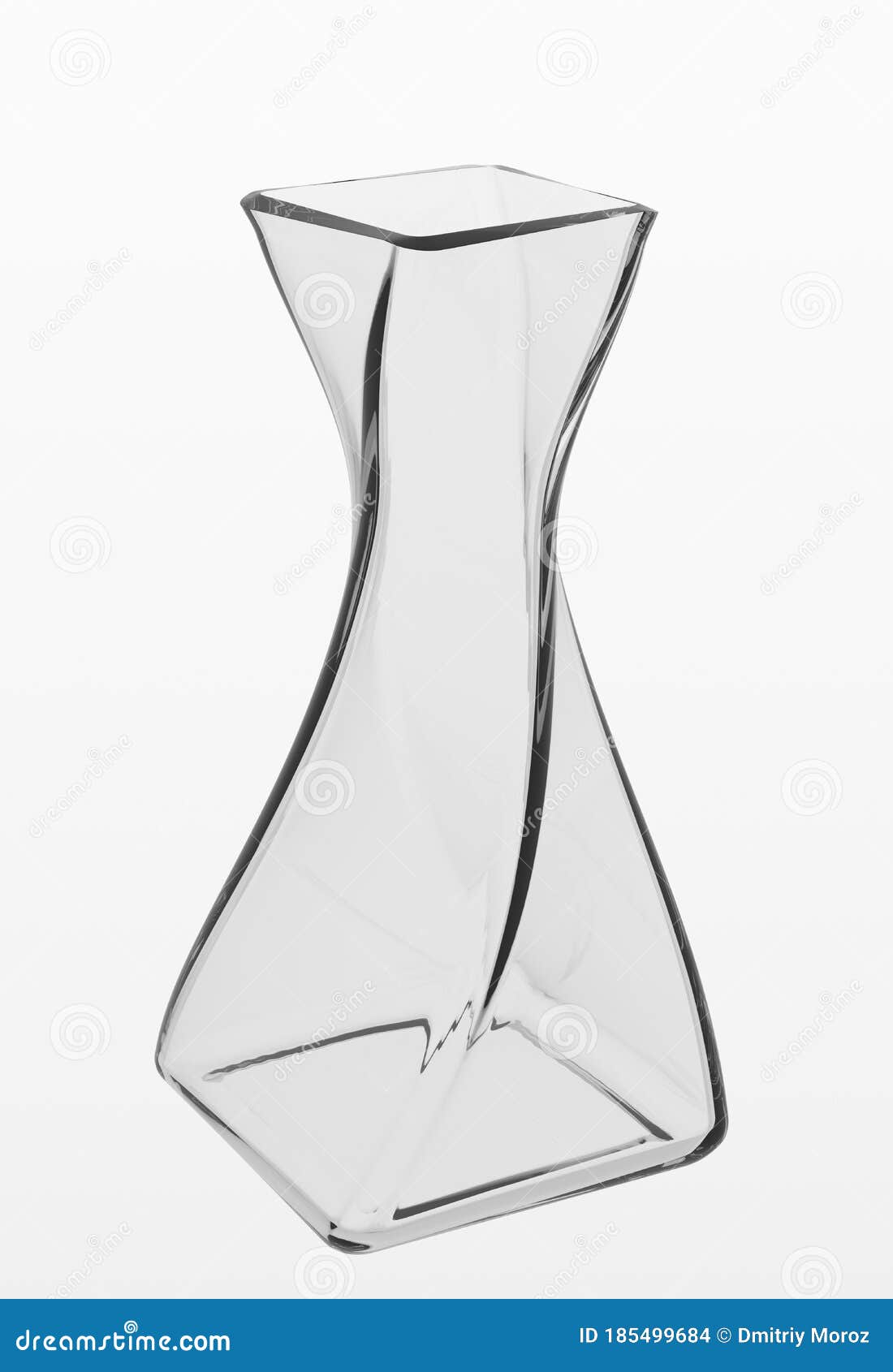 Empty glass vase stock illustration. Illustration of object - 185499684