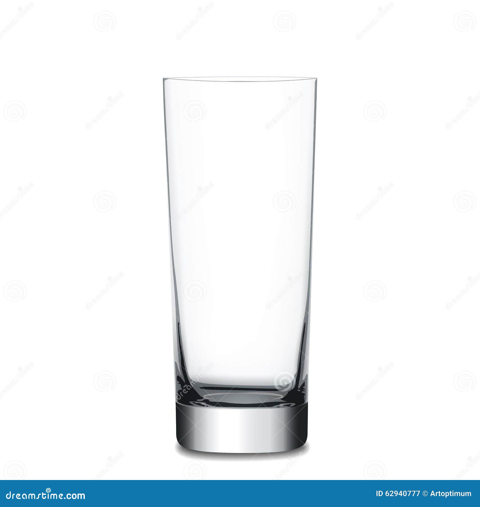 Empty Glass, Vector Illustration Stock Vector - Illustration of goblet ...