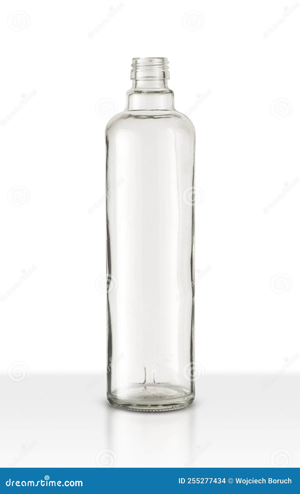 Empty glass vodka bottle stock photo. Image of vodka - 255277434