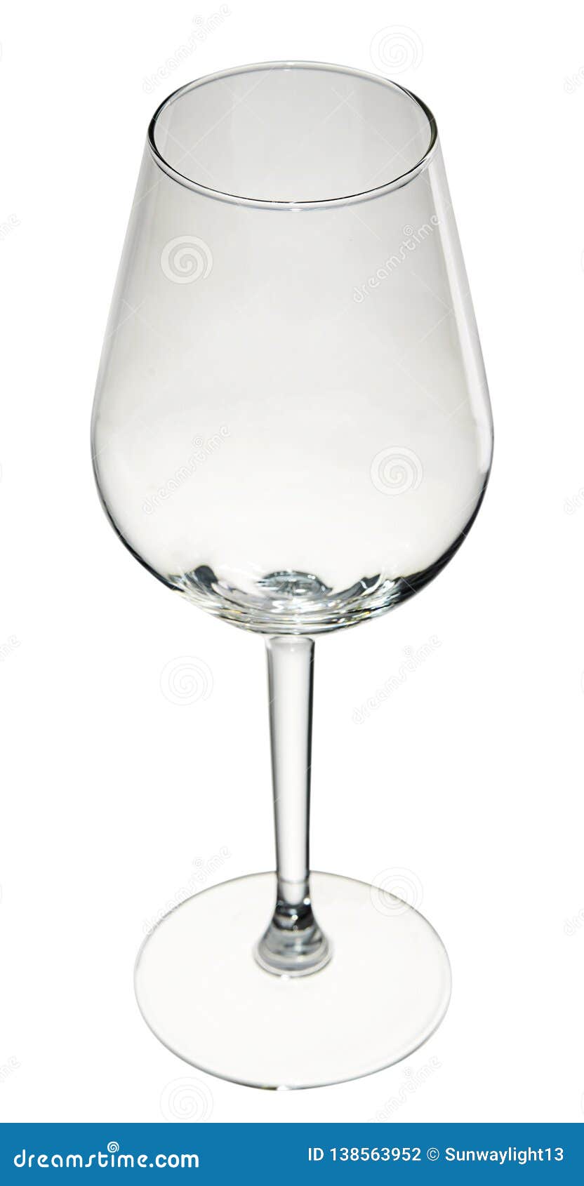 Empty Glass Wine Isolated on White Background. Stock Photo - Image of ...
