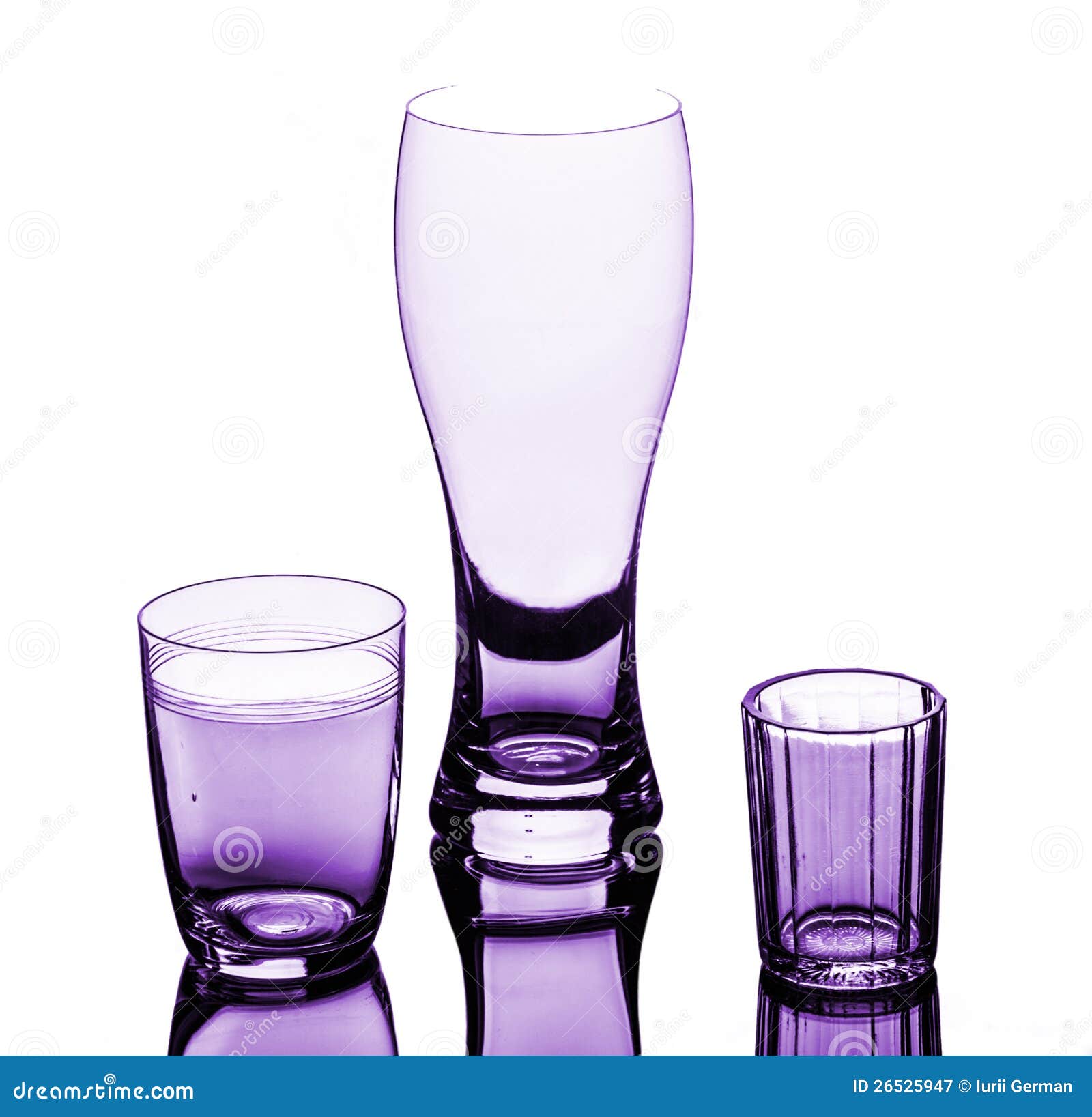 Empty glasses stock image. Image of transparent, reflection - 26525947
