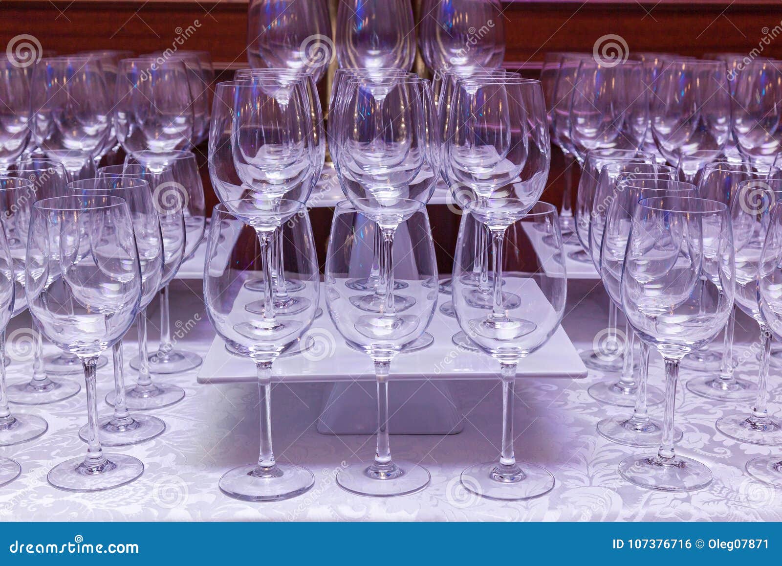 Empty glasses stock photo. Image of glass, catering - 107376716