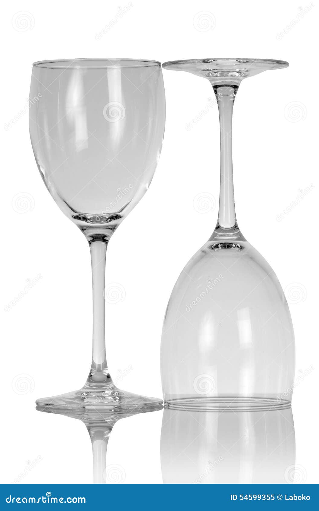 Empty glasses on white stock image. Image of cookware - 54599355