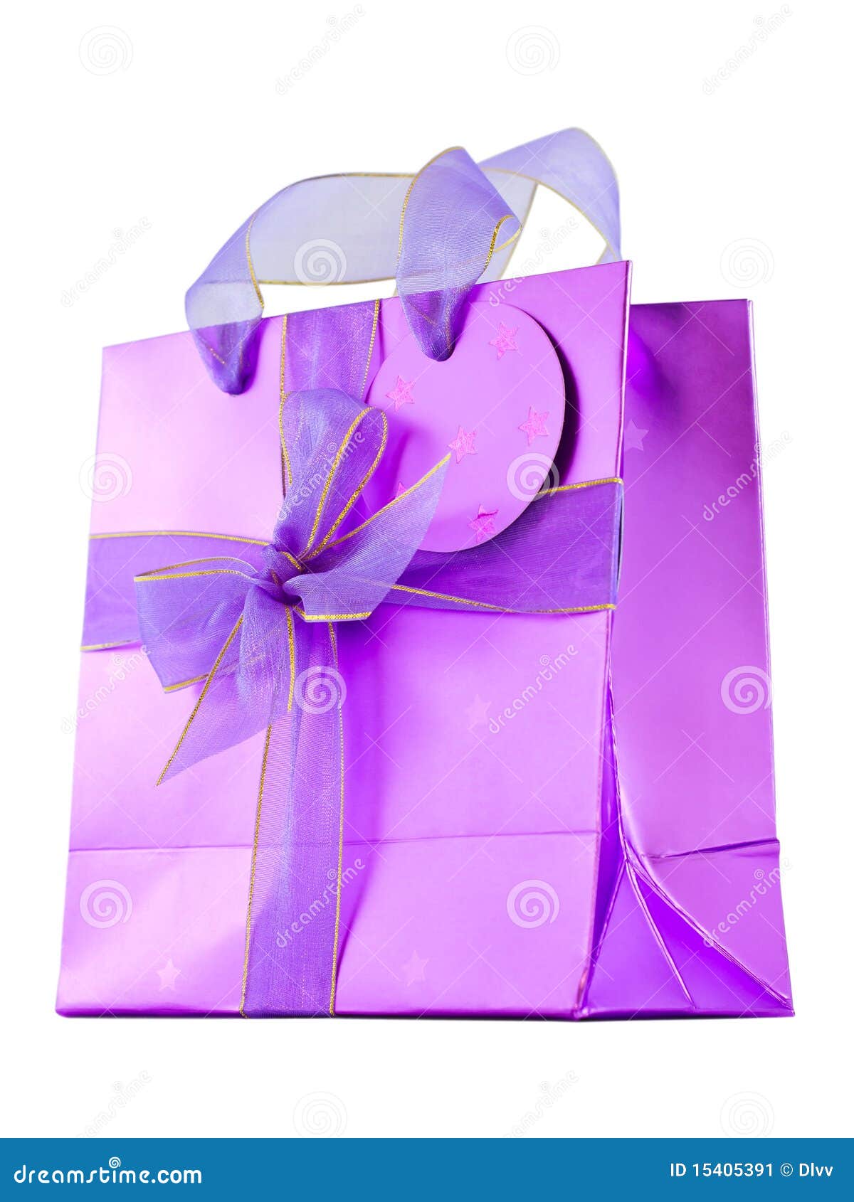 Empty glossy pink gift bag stock image. Image of decorative - 15405391