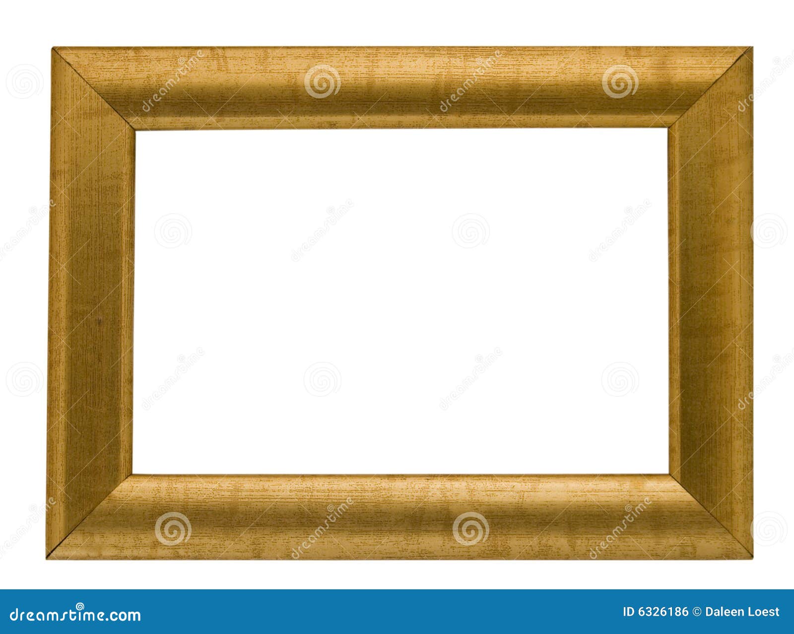 Empty Gold Coloured Frame,clipping Path Stock Photo - Image of ...
