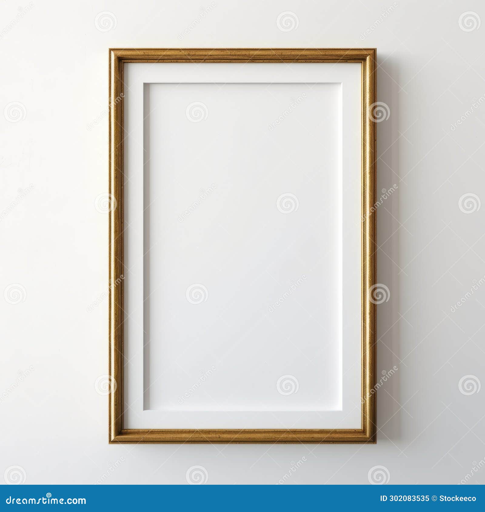 Empty Gold Frame on White Wall: a Stunning 8k Resolution Masterpiece ...