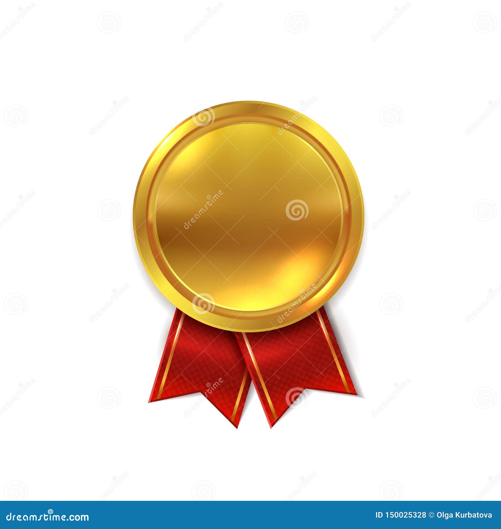 Empty Gold Medal. Shiny Golden Round Seal for Certificate or Winner ... Empty Gold Medal. Shiny Golden Round Seal for Certificate or Winner ...