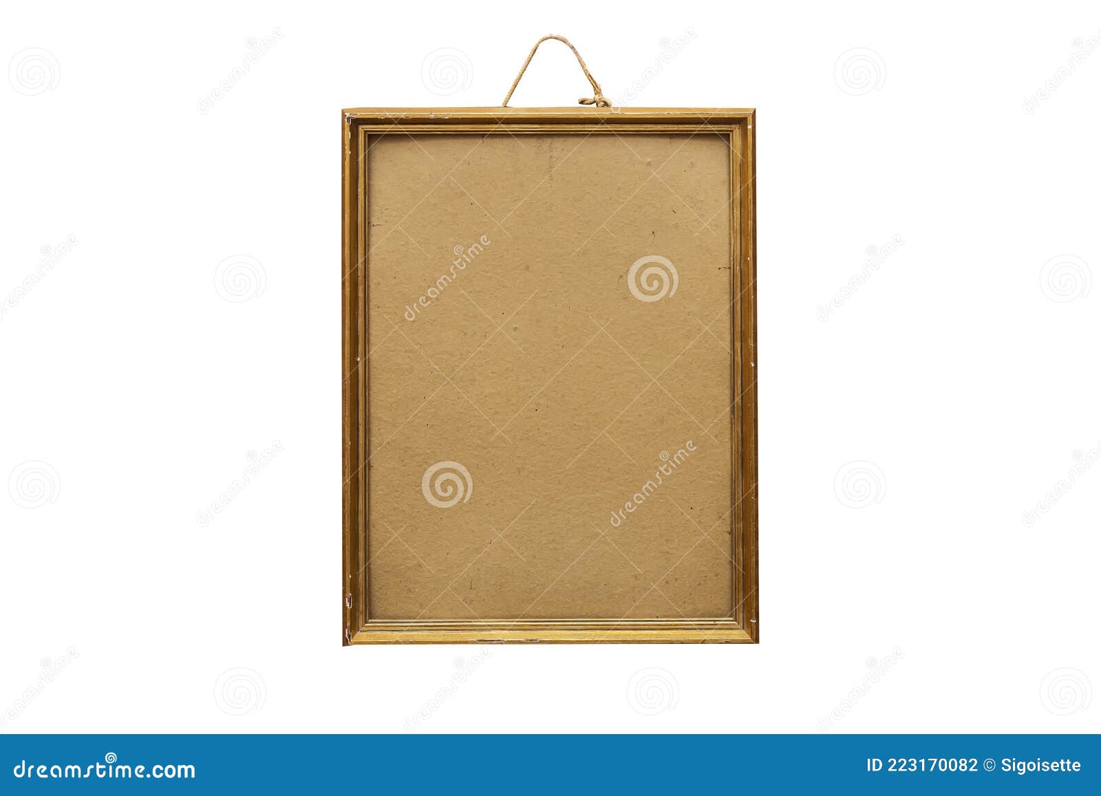 Empty Gold Picture Frame Isolated on White Background. Stock Photo ...