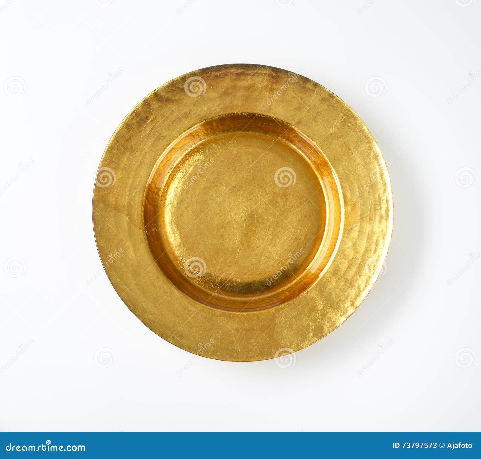 Empty gold plate stock image. Image of studio, dish, dishware - 73797573