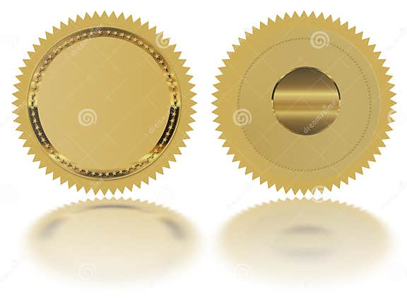 Empty Gold Seal stock illustration. Illustration of competition - 20137173
