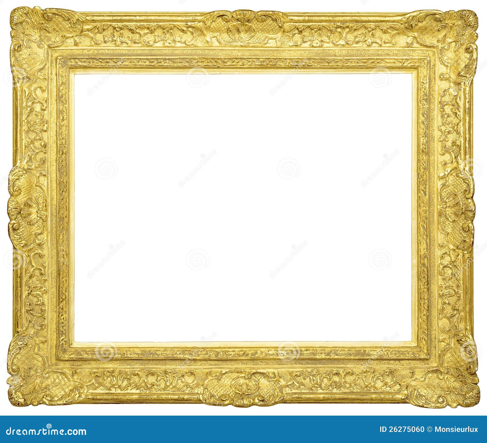 Empty golden frame stock photo. Image of decoration, masters - 26275060