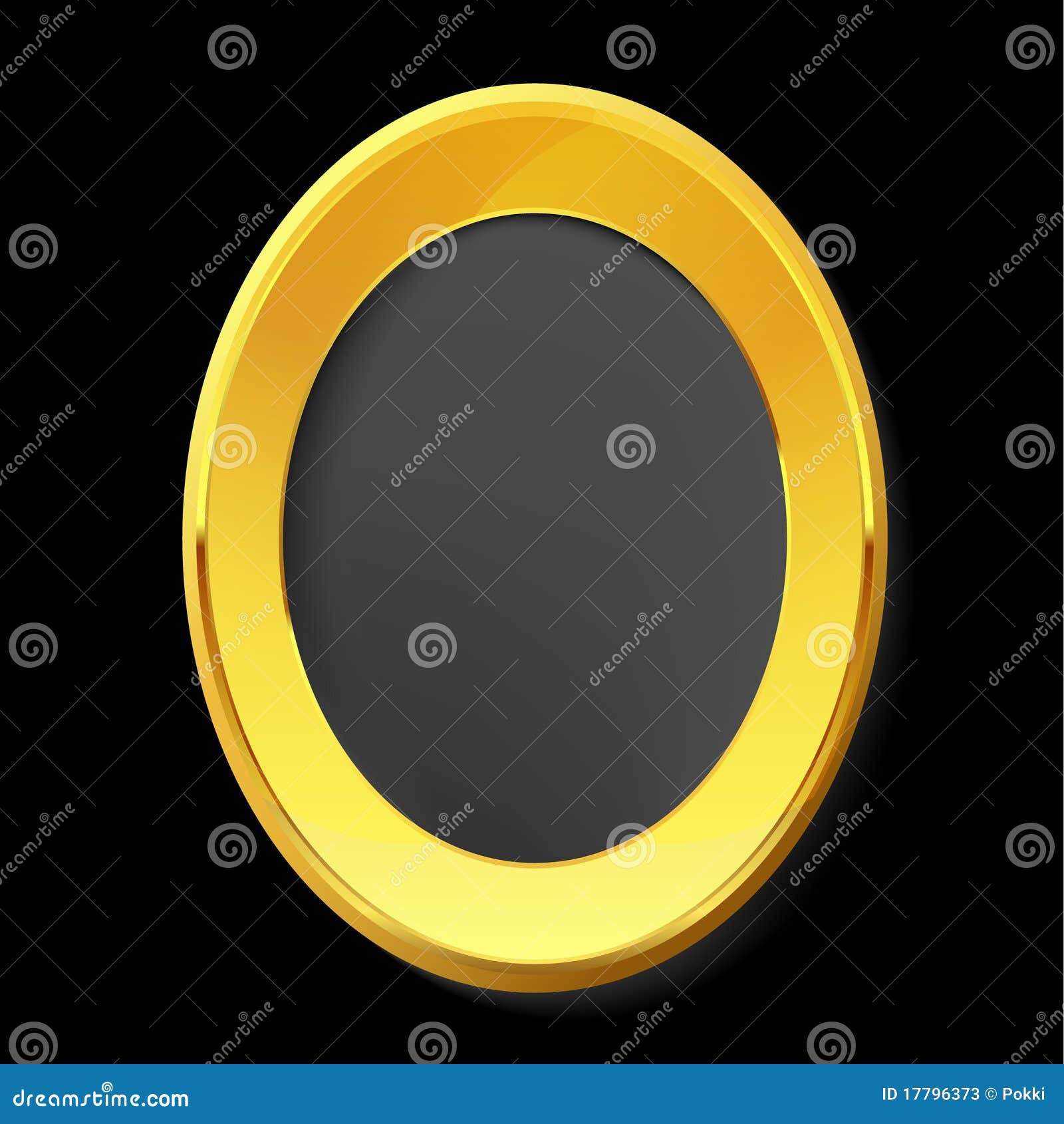 Empty Golden Picture Frame. Stock Vector - Illustration of golden ...