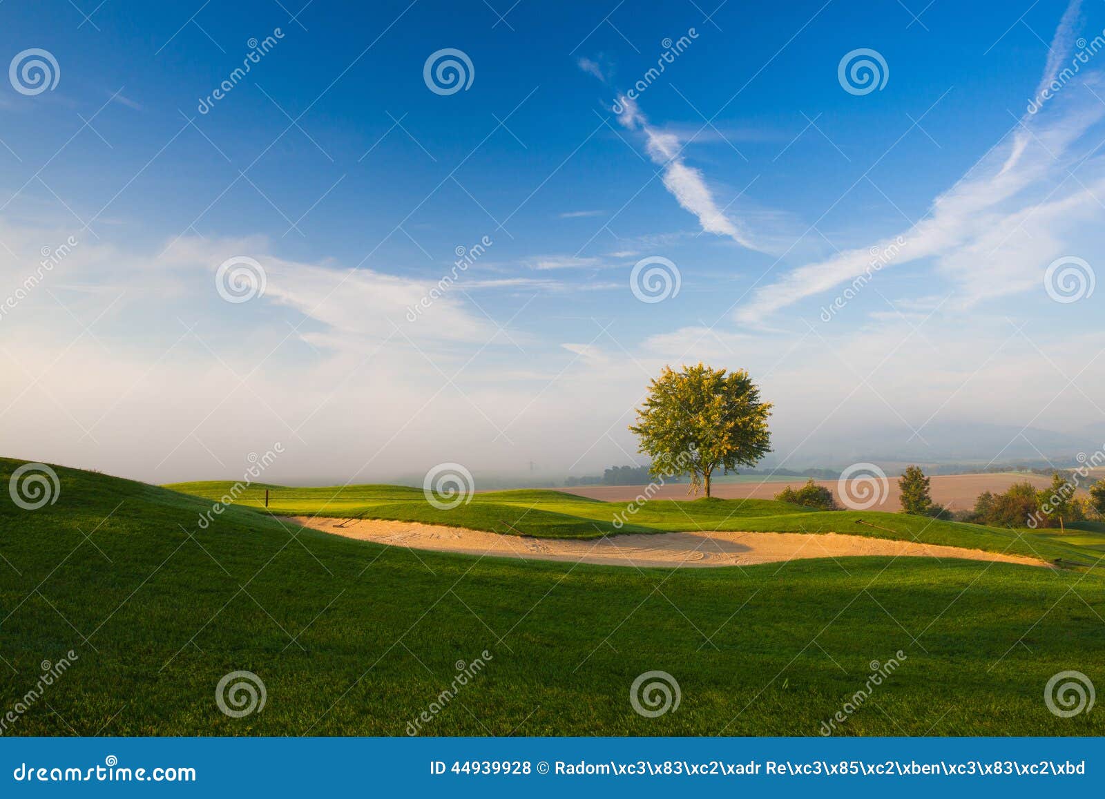 On a empty golf course stock photo. Image of field, golfer - 44939928