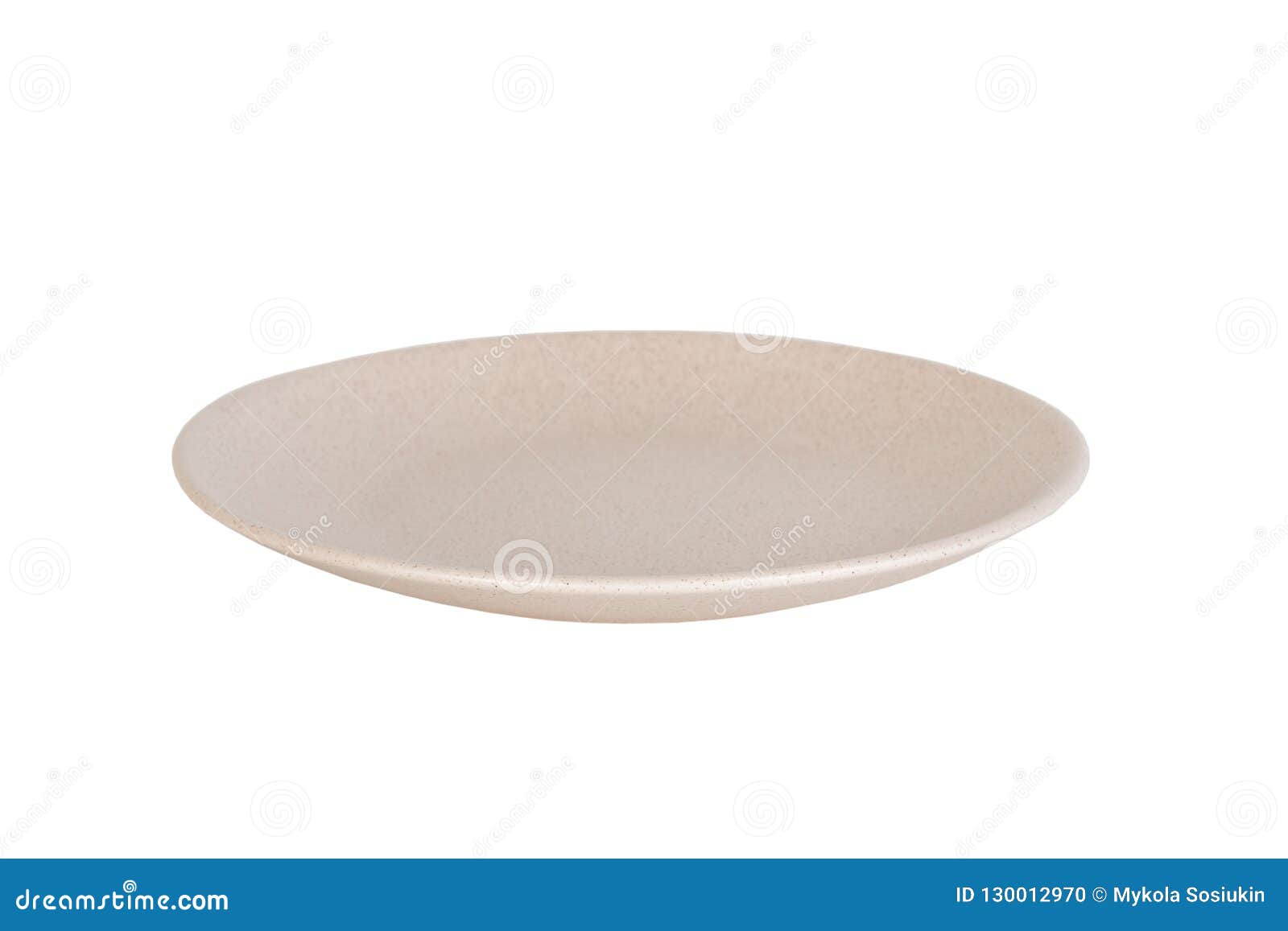 Empty Gray Dish Isolated on White Background, Front View Stock Photo ...