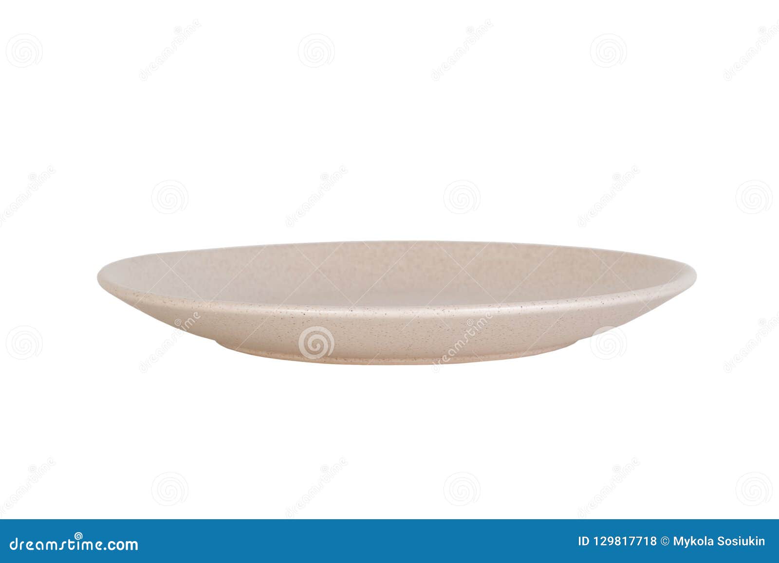 Empty Gray Dish Isolated on White Background, Front View Stock Photo ...