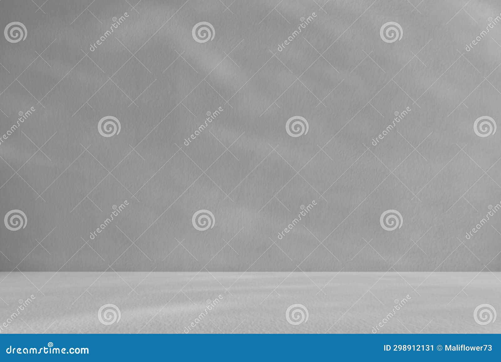 Empty Gray Room Studio with Shadow of Tree Leaves on the Wall and Floor ...