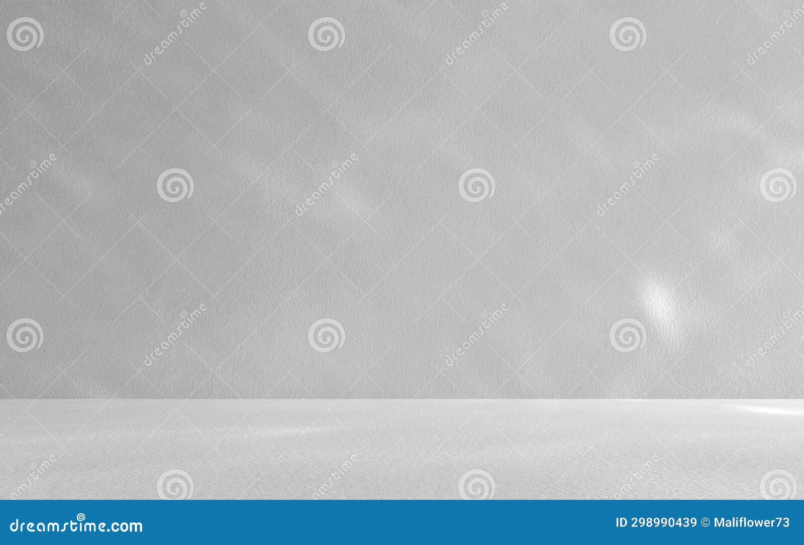 Empty Gray Room Studio with Shadow of Tree Leaves on the Wall and Floor ...