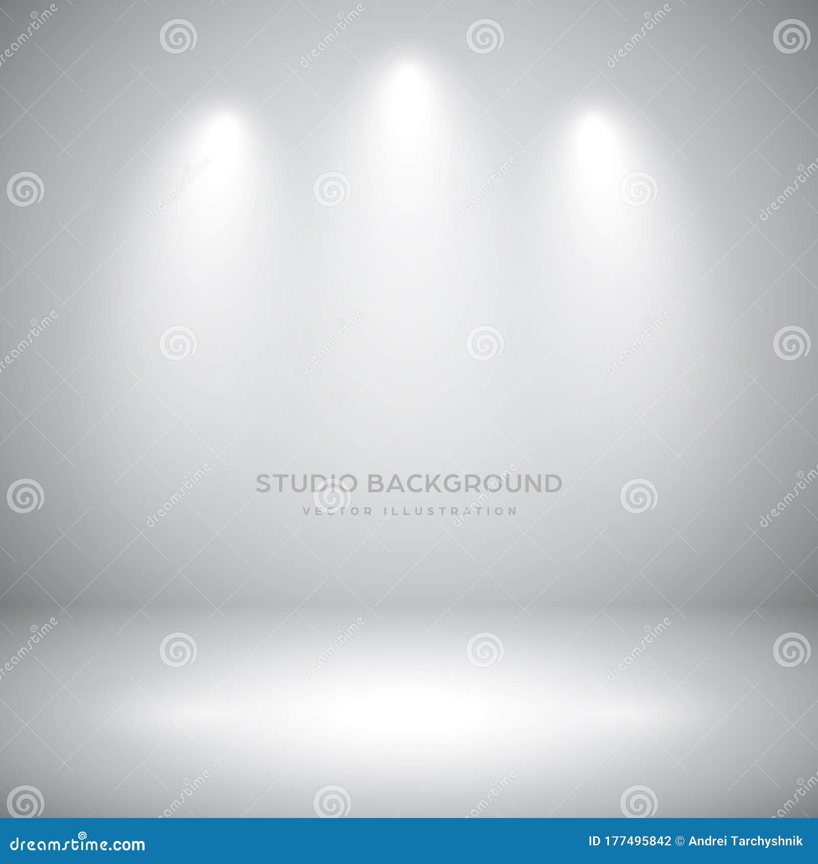 Empty Gray Studio Abstract Background with Spotlights. Product Showcase ...