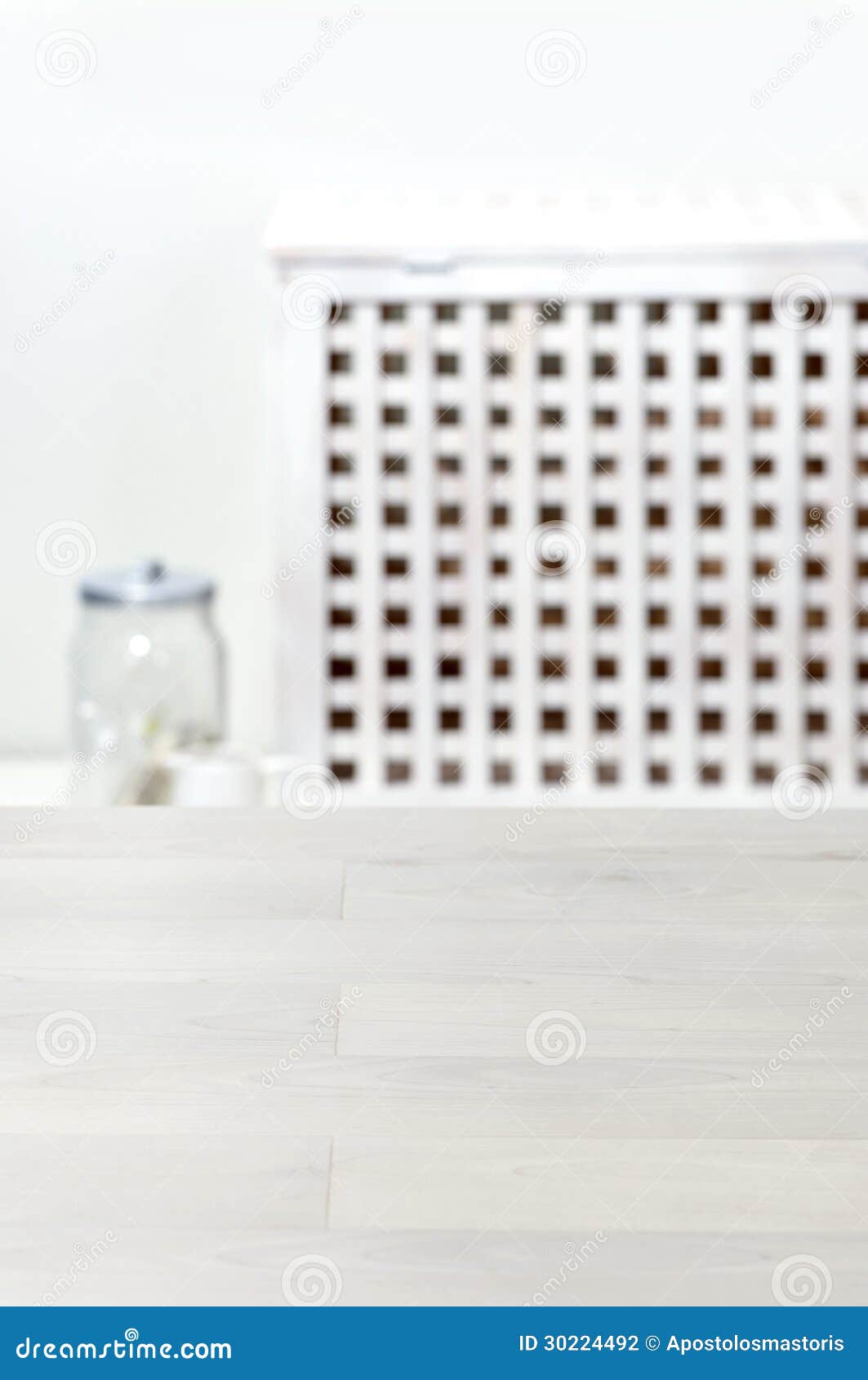 Empty Gray Table in a Kitchen Stock Photo - Image of background ...
