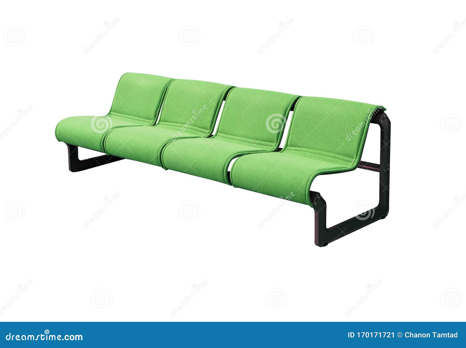 Empty Green Chairs Interior Design Isolated on White Stock Image ...