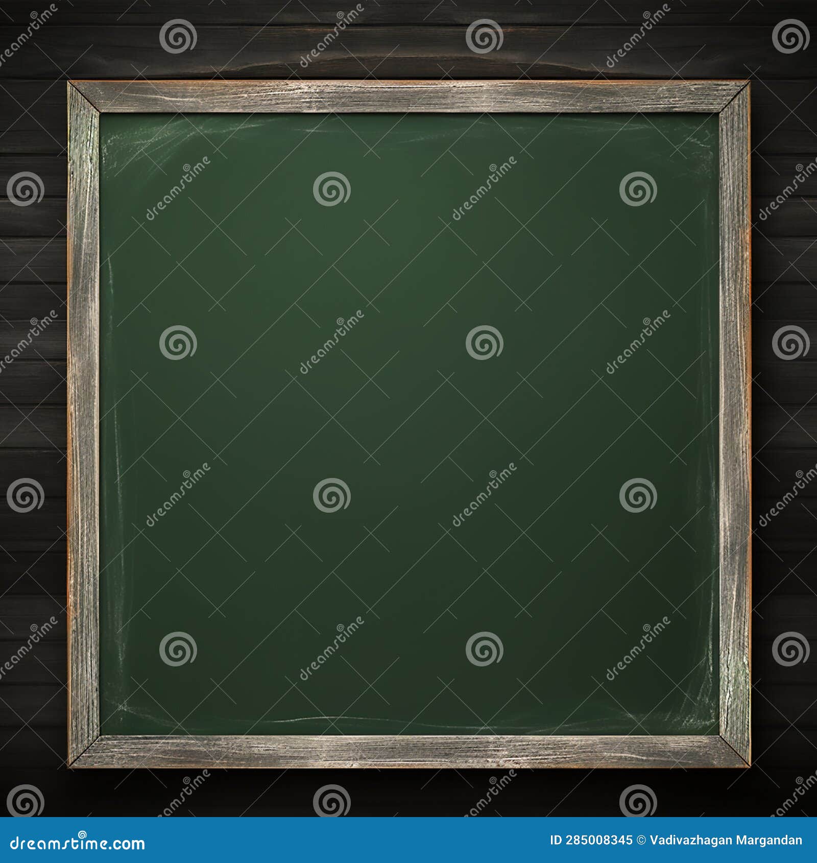 Empty green chalkboard stock illustration. Illustration of grey - 285008345