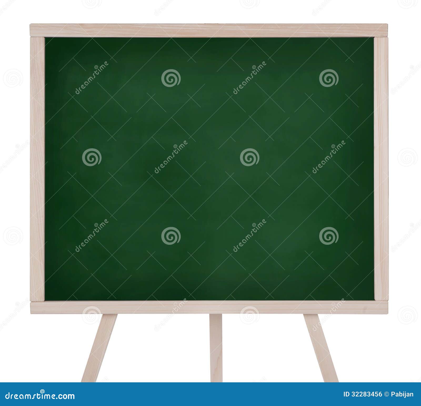 Empty Green Chalkboard Isolated on White Stock Photo - Image of board ...