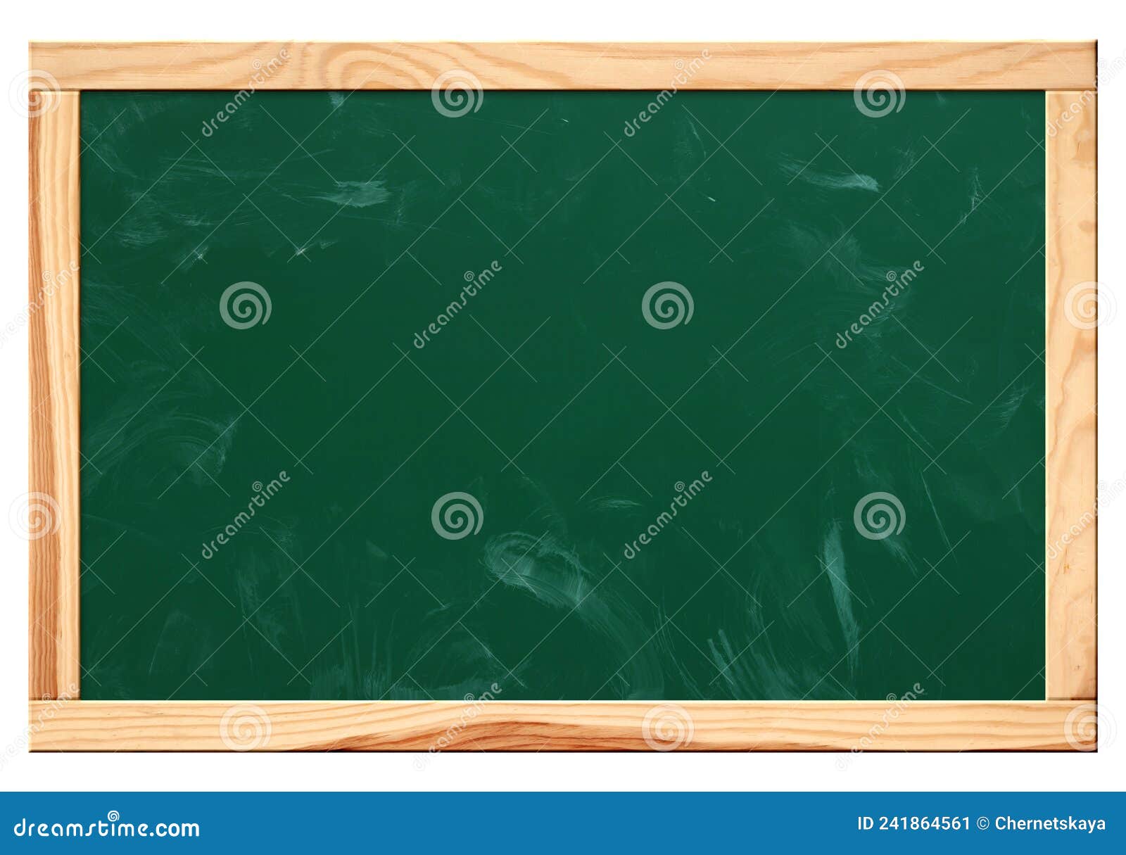 Empty Green Chalkboard Isolated on White. School Time Stock Image ...