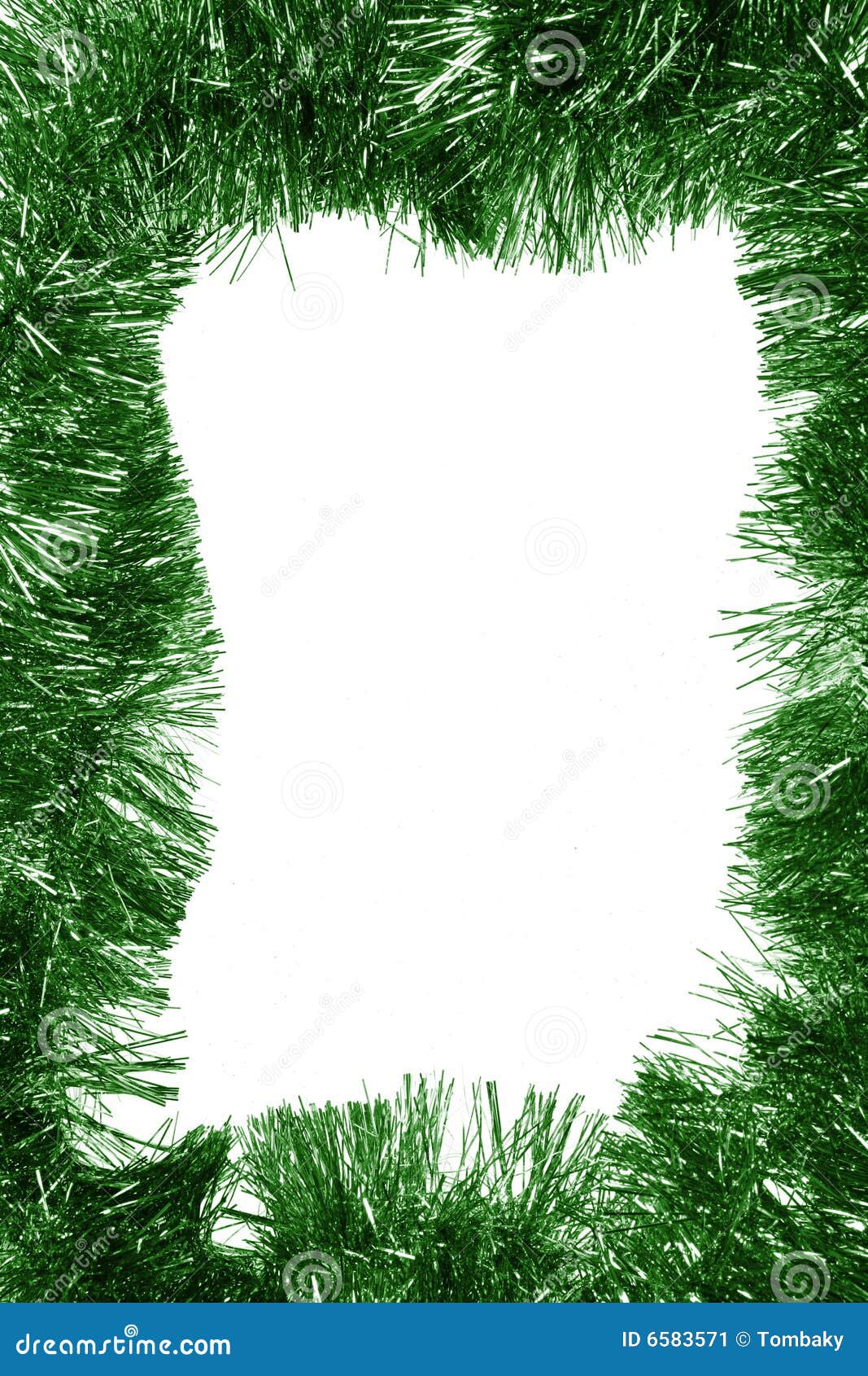Empty Green Christmas Frame Stock Image - Image of isolated, holiday ...