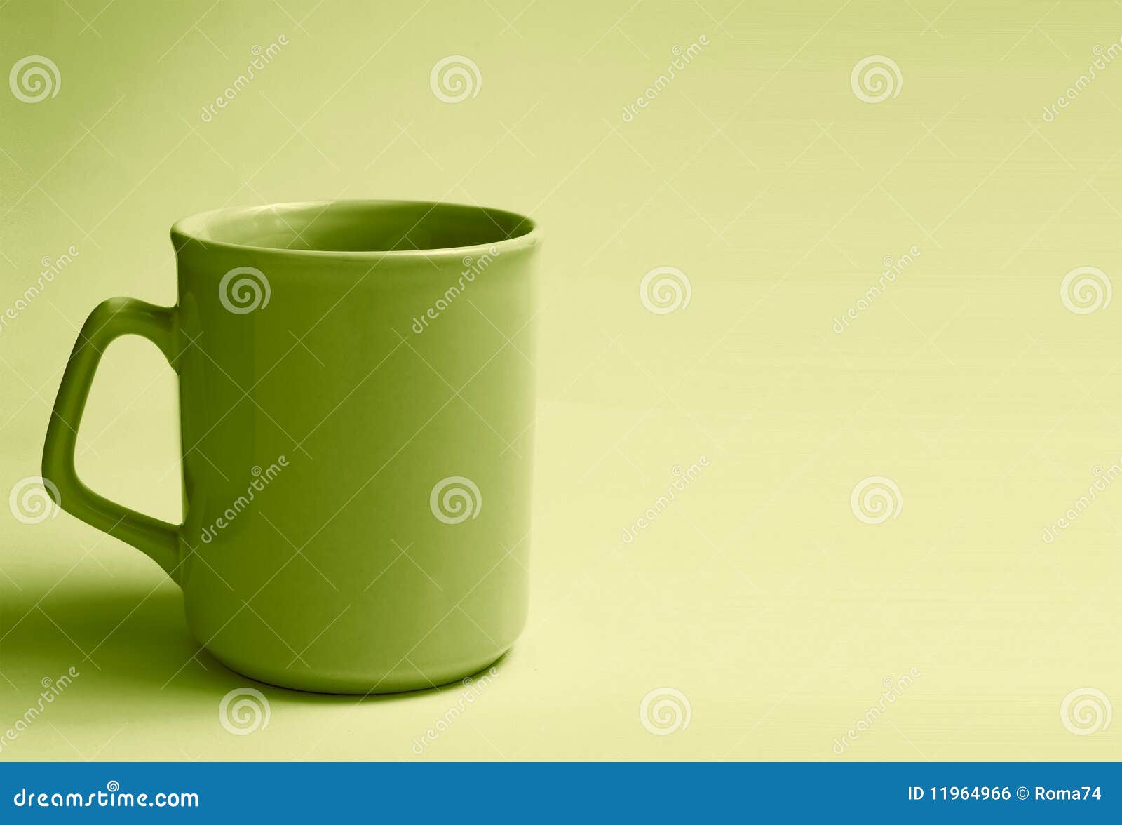 Empty green cup stock photo. Image of drink, ceramics - 11964966