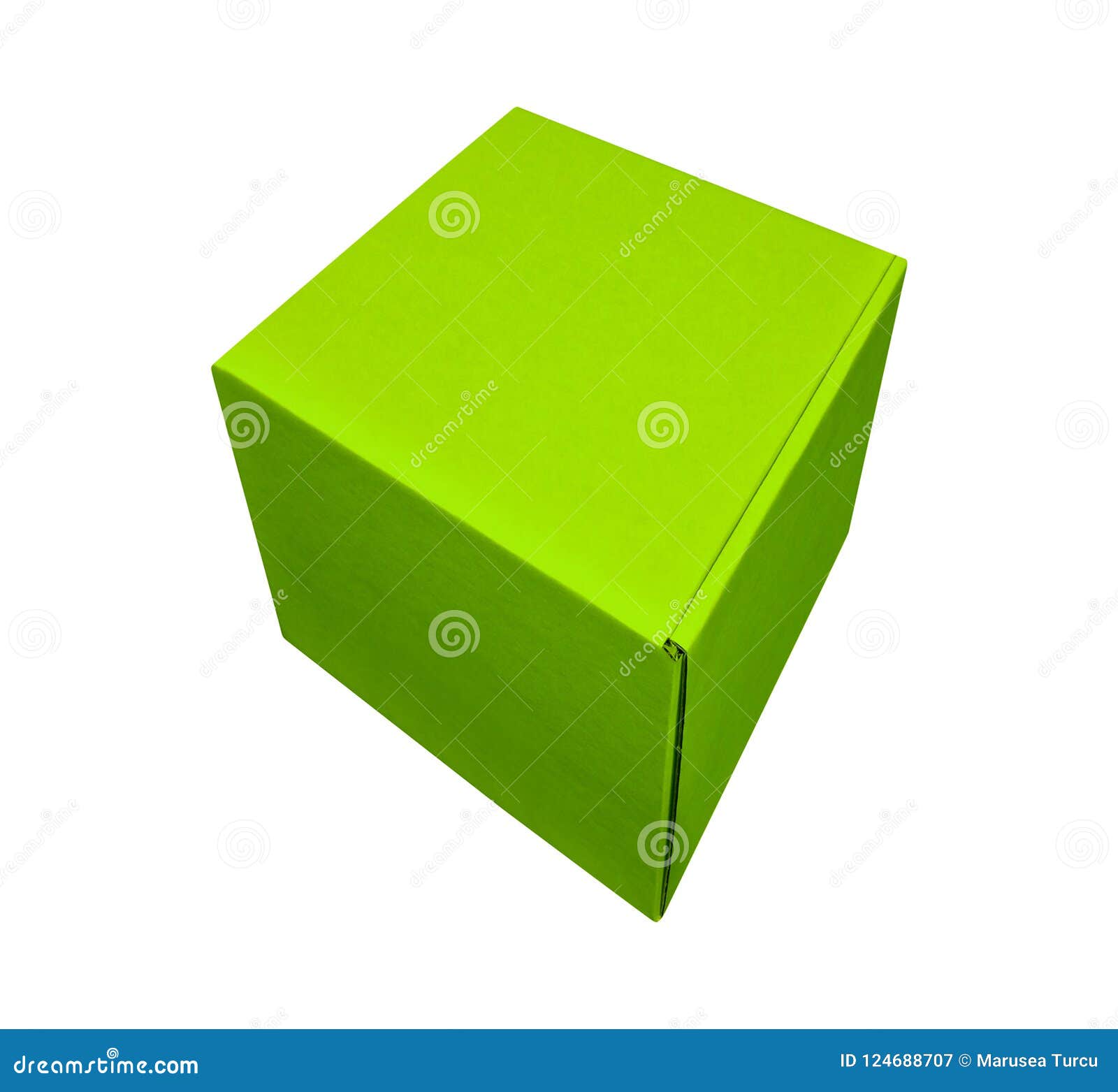 Empty green gift box stock image. Image of isolated - 124688707