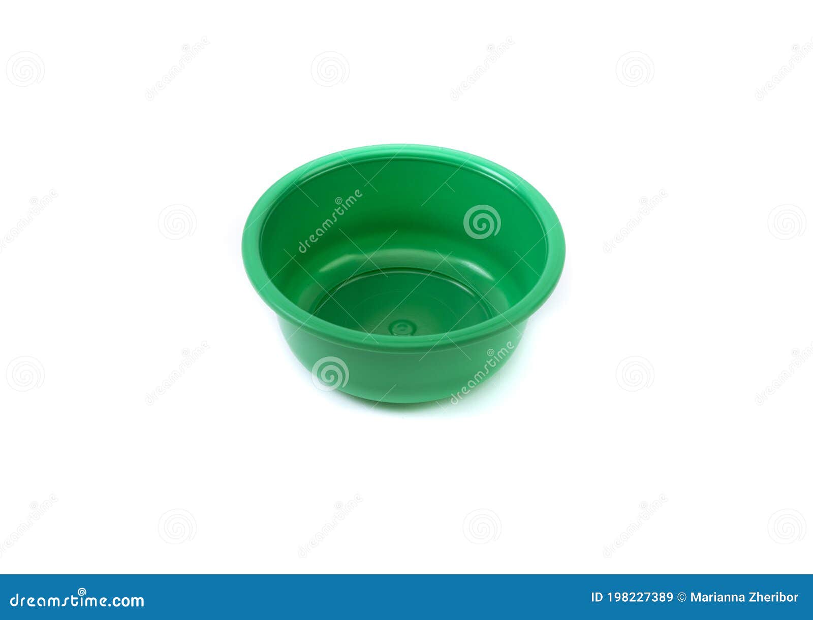 Empty Green Plastic Deep Dish Isolated on White Background Stock Image ...