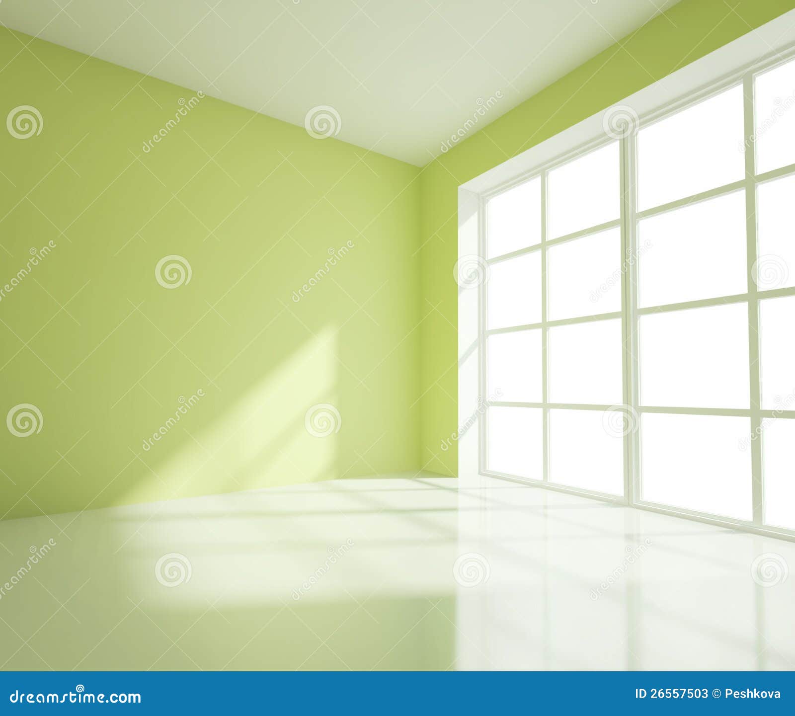 Empty green room stock illustration. Illustration of living - 26557503
