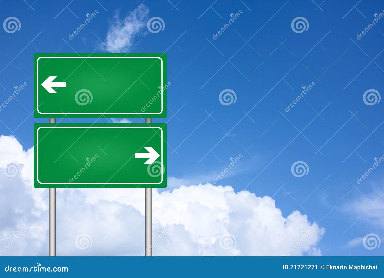 Empty green traffic signs stock image. Image of blank - 21721271