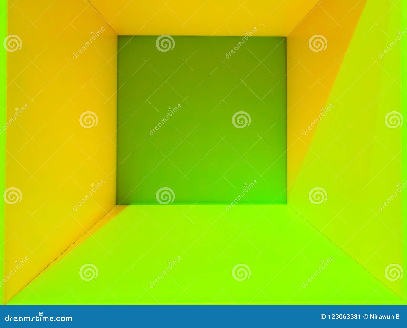 Empty Green and Yellow Gradient Room Space, Interior for Design and ...