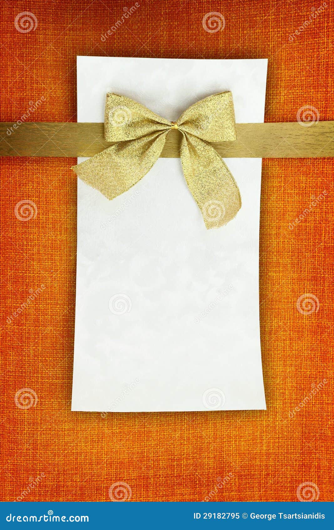 Empty greeting card stock image. Image of gold, fabric - 29182795