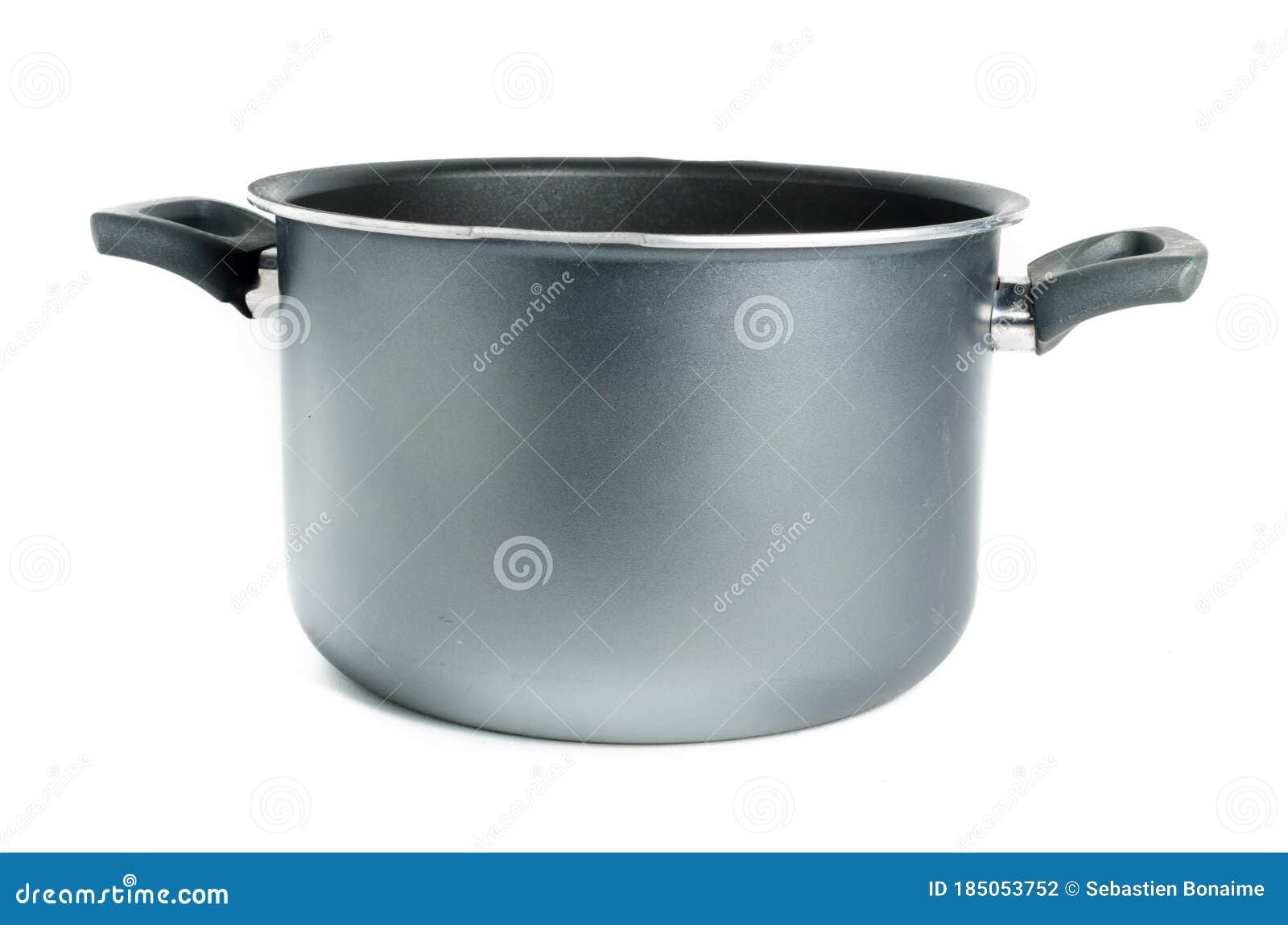 Empty grey cooking pot stock photo. Image of empty, cookware - 185053752