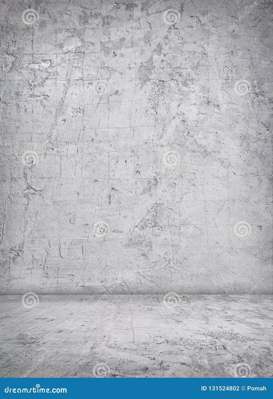Empty Grey Grunge Interior with Concrete Wall and Floor Stock Photo ...