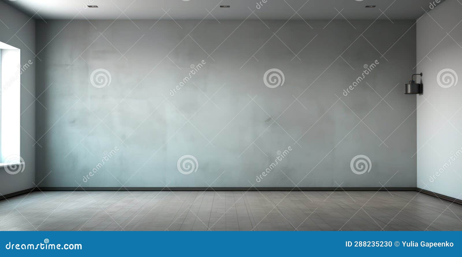 Empty Grey Room. Illustration AI Generative Stock Illustration ...