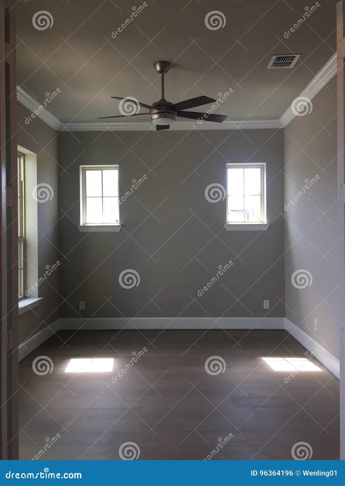 Empty Grey Room in a New House Stock Photo - Image of flooring ...