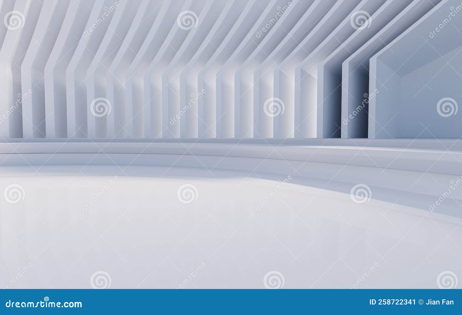 Empty Ground with Creative Geometric Structure Background, 3d Rendering ...