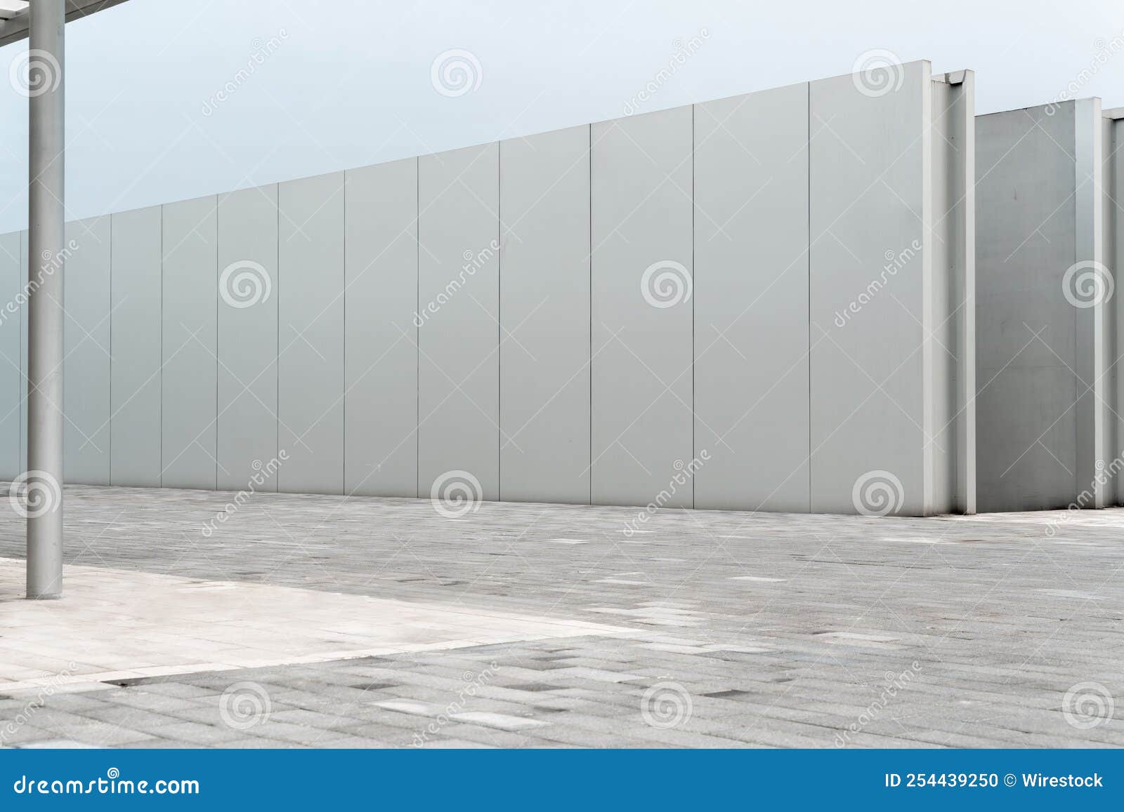 Empty Ground Floor in Front of a Modern Exterior Stock Photo - Image of ...